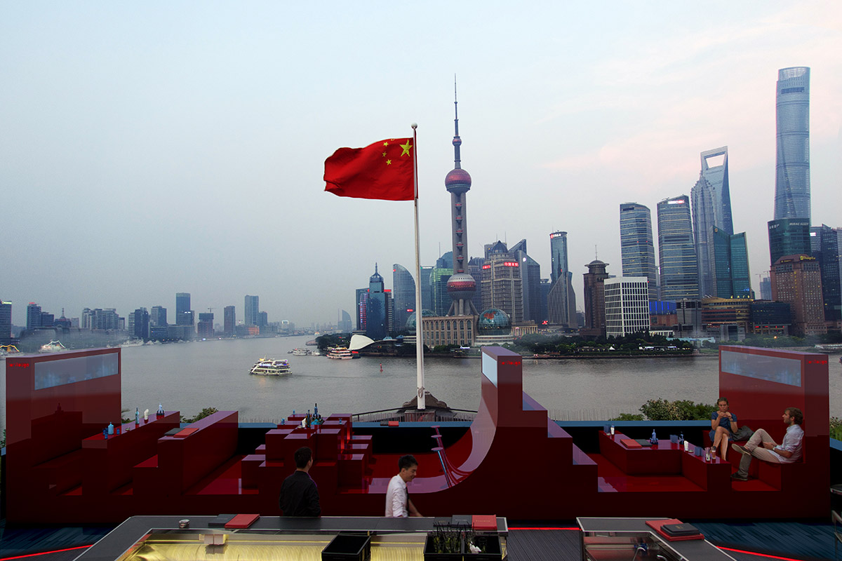 100architects intervenes Shanghai’s urban space with ’Red Rouge’