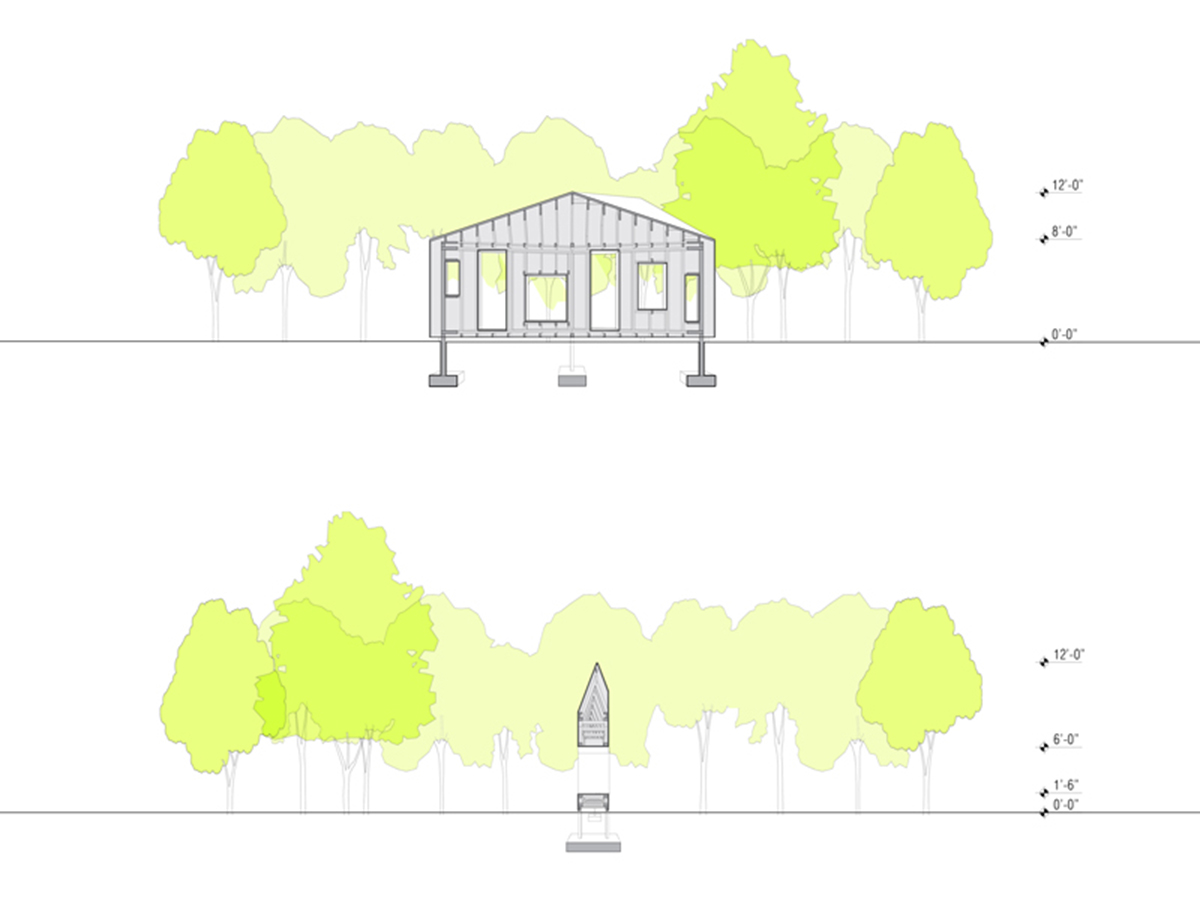 Invisible Barn’’ is an architectural folly merging into nature designed ...