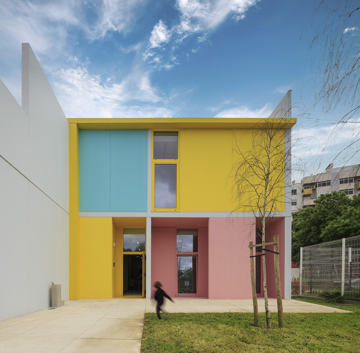 Summary built four modular kindergartens featuring colourful façades in ...