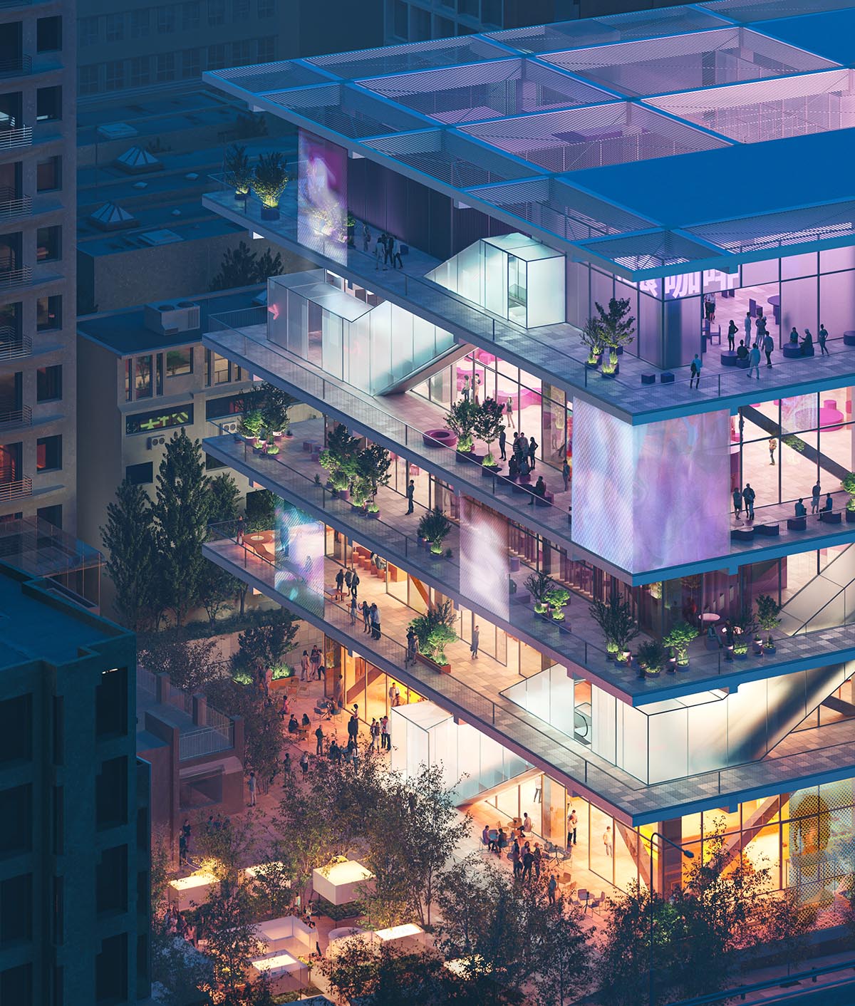 MVRDV challenges market typology with a translucent, colorful Market ...