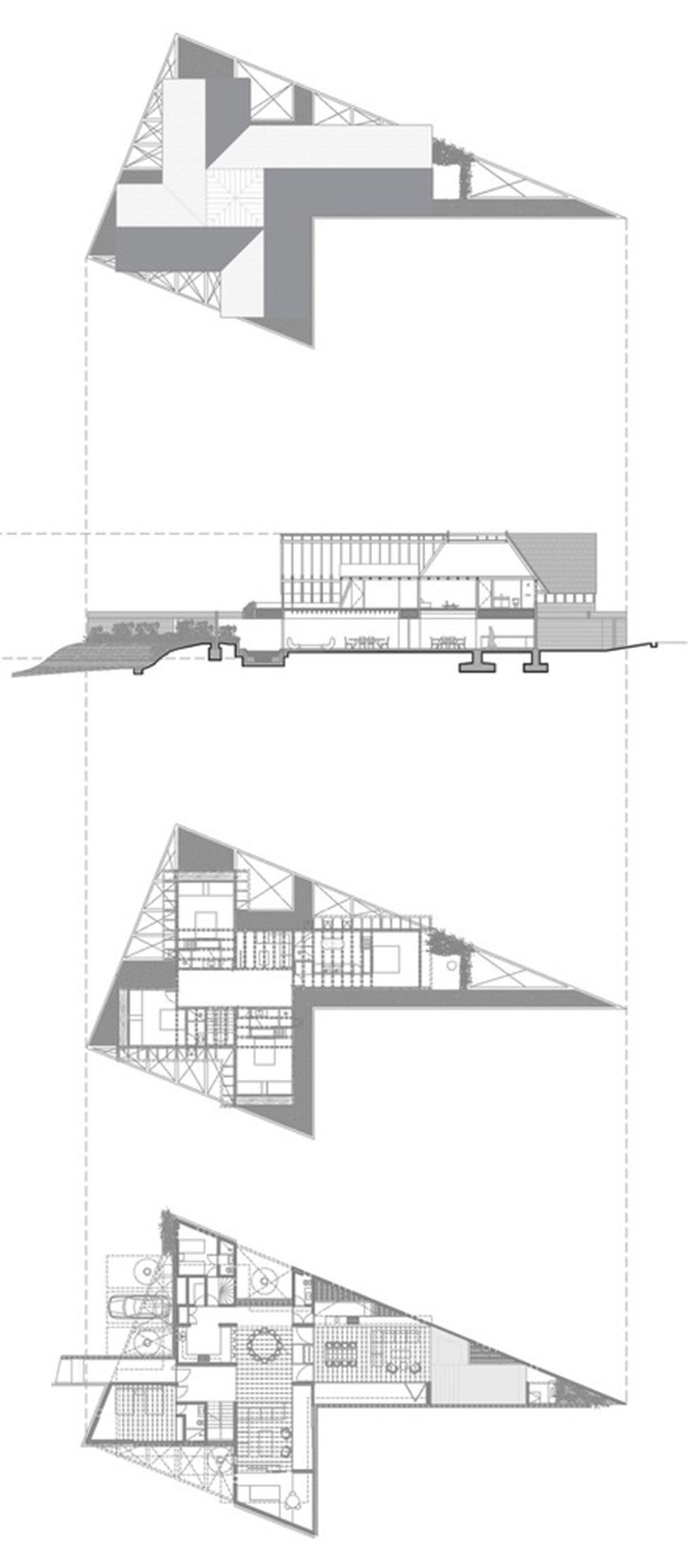 Estudio MMX designs club house creating diagonal landscaped spaces in ...
