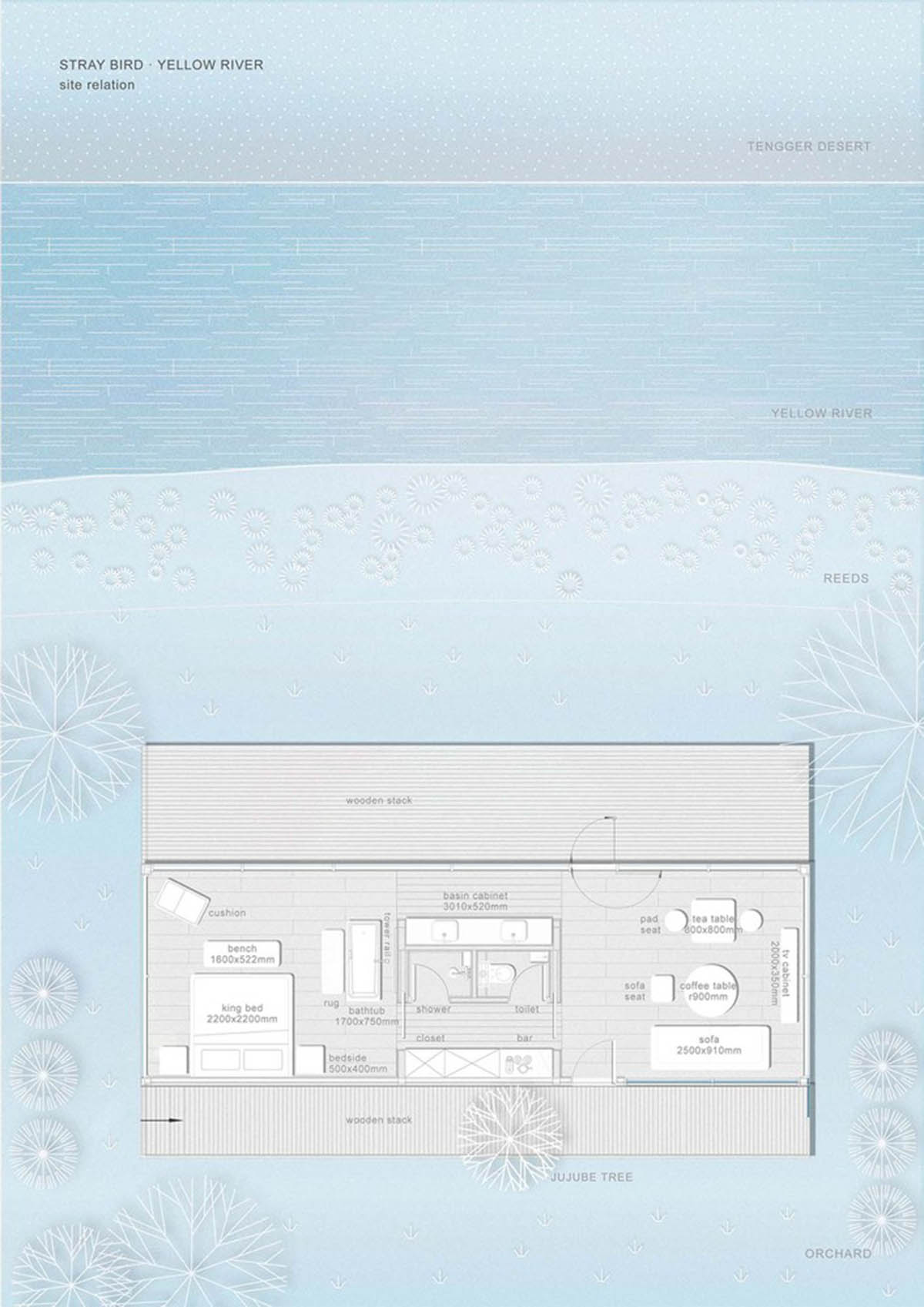 STUDIO QI built a boutique hotel with airy structures in an isolated ...