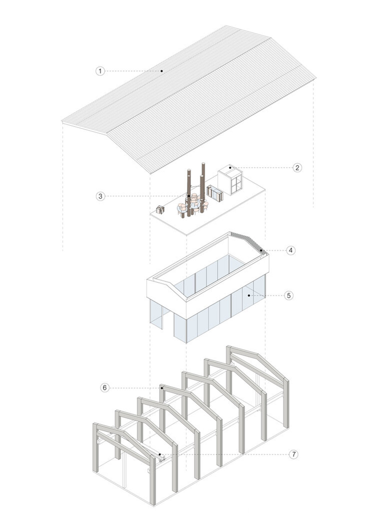 NITAPROW Designed Patom Cafe With Four Segmented Roof And Thatched-Roof ...