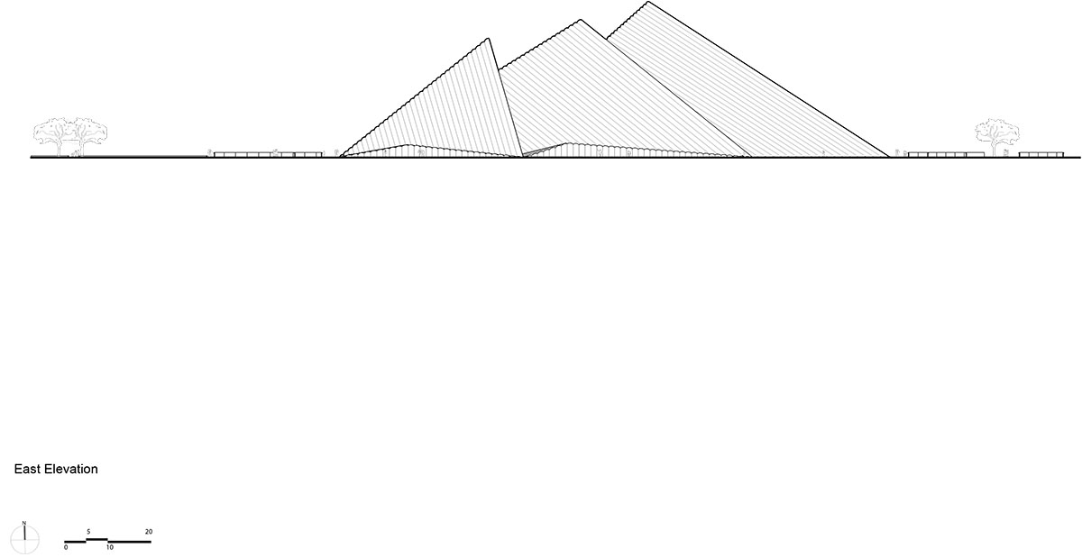 Four interconnected roof pyramids form Datong Art Museum designed by ...