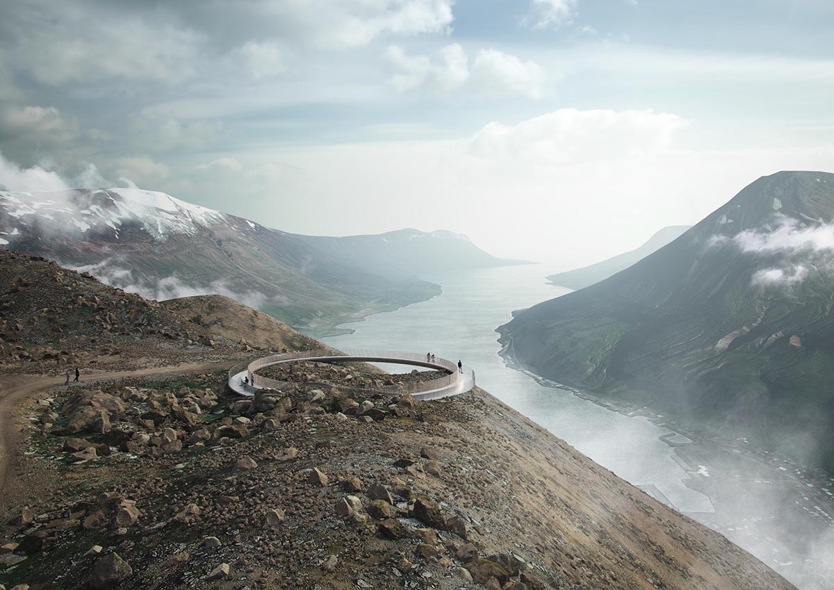 Esja Architecture Creates Circular Viewing Platform In The East Fjords ...