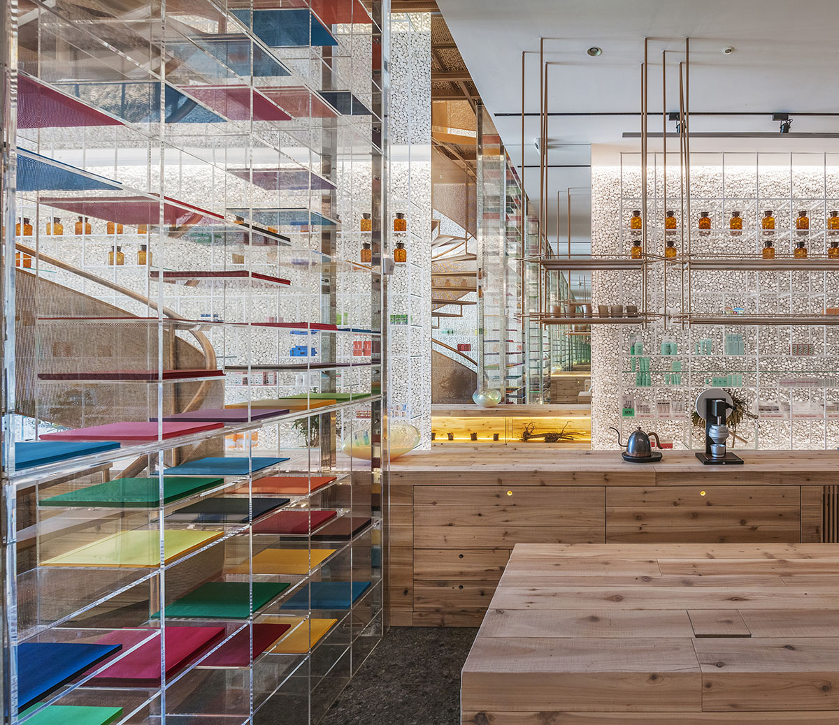 This pharmacy features varied spaces to experience different curing ...