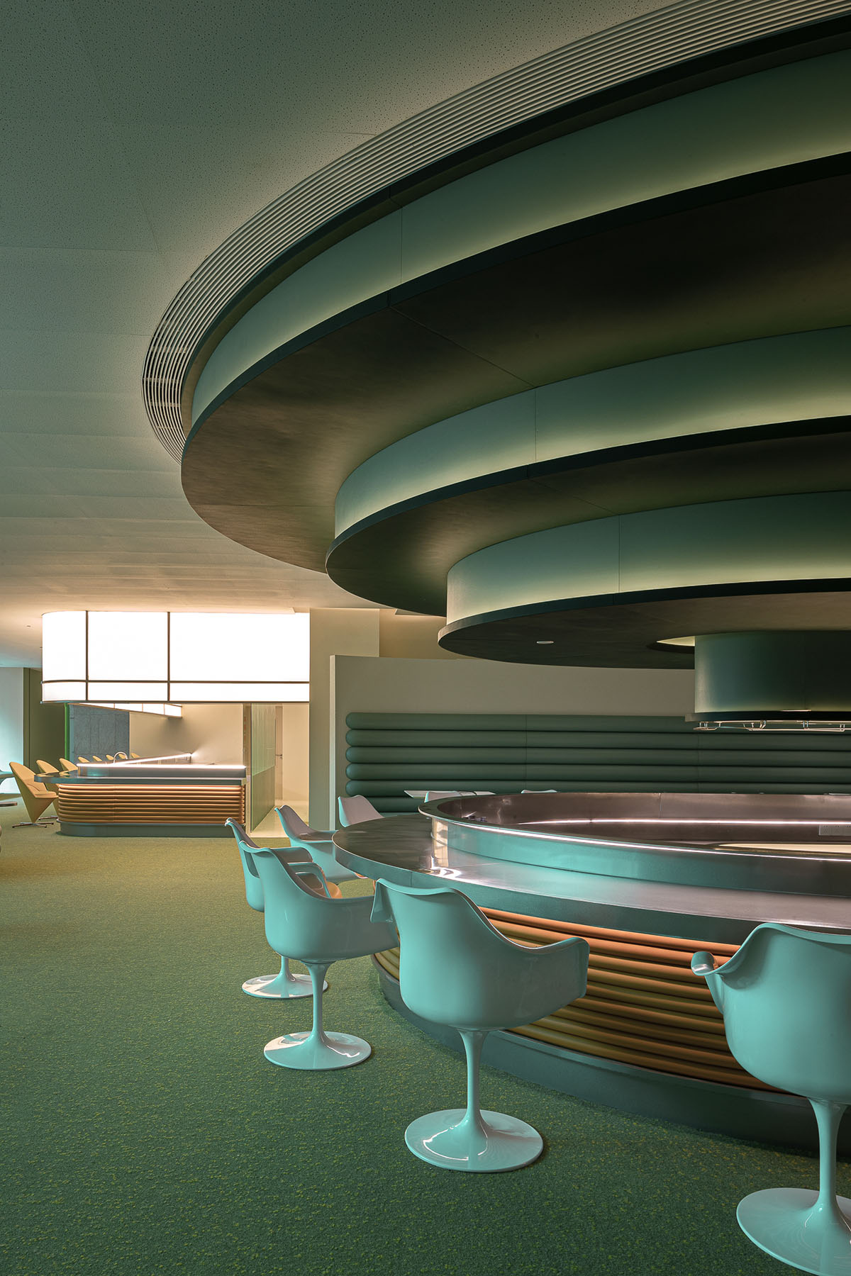 Various Associates creates retro-futuristic waiting hall in Shanghai Various Associates creates retro-futuristic waiting hall in Shanghai