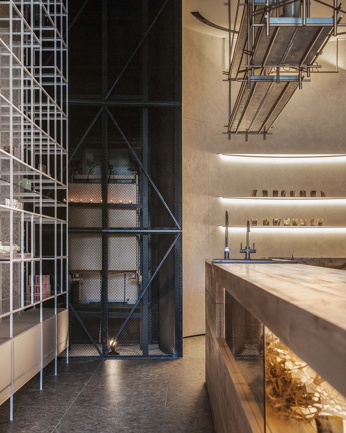 This pharmacy features varied spaces to experience different curing ...