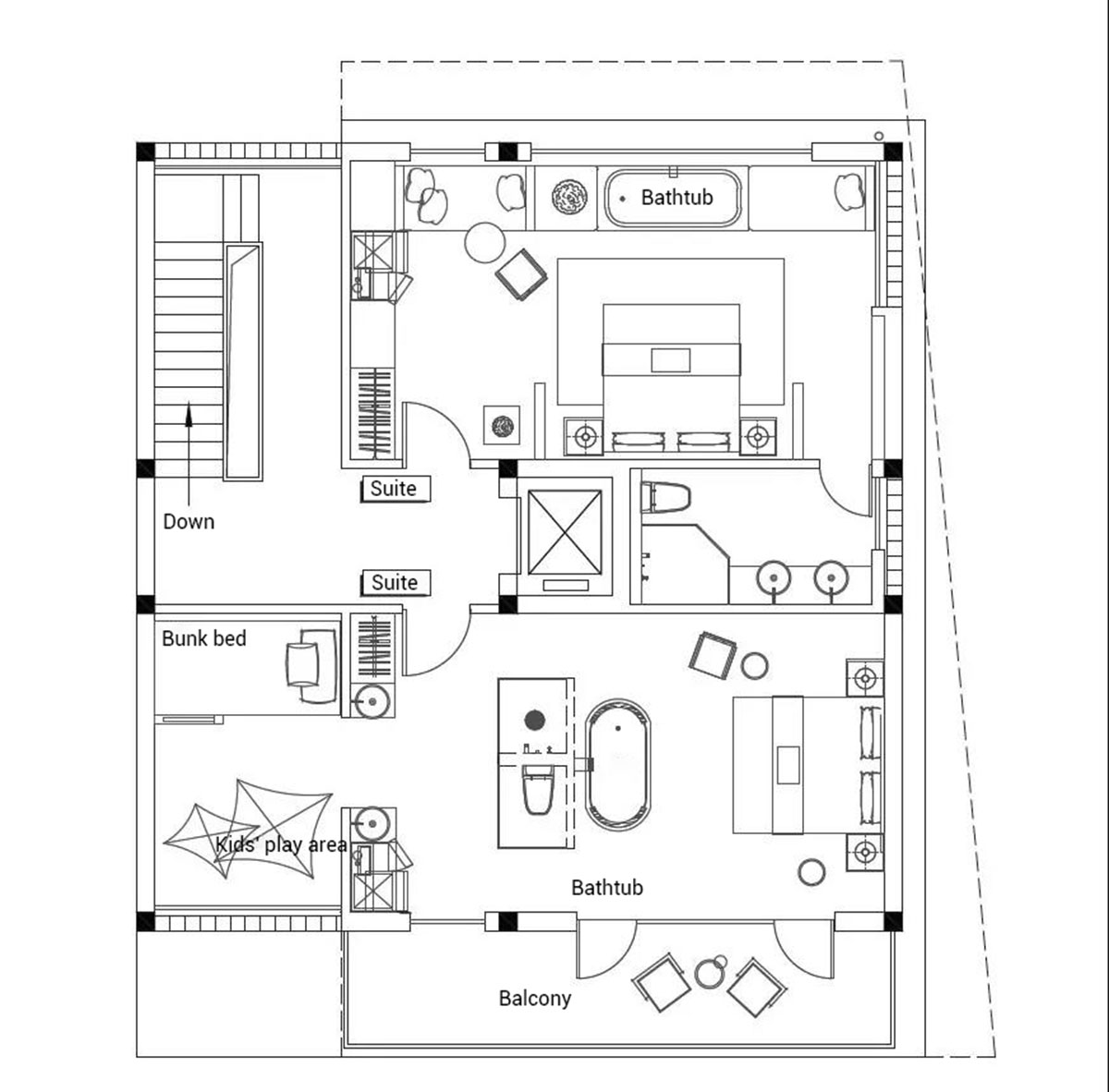 LQS Architects built boutique hotel featuring three-dimensional cut in ...