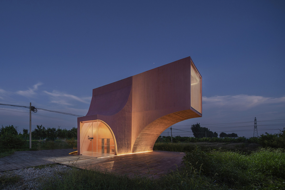 Atelier Xi built mini pavilion that is inspired by peach blossoms in ...