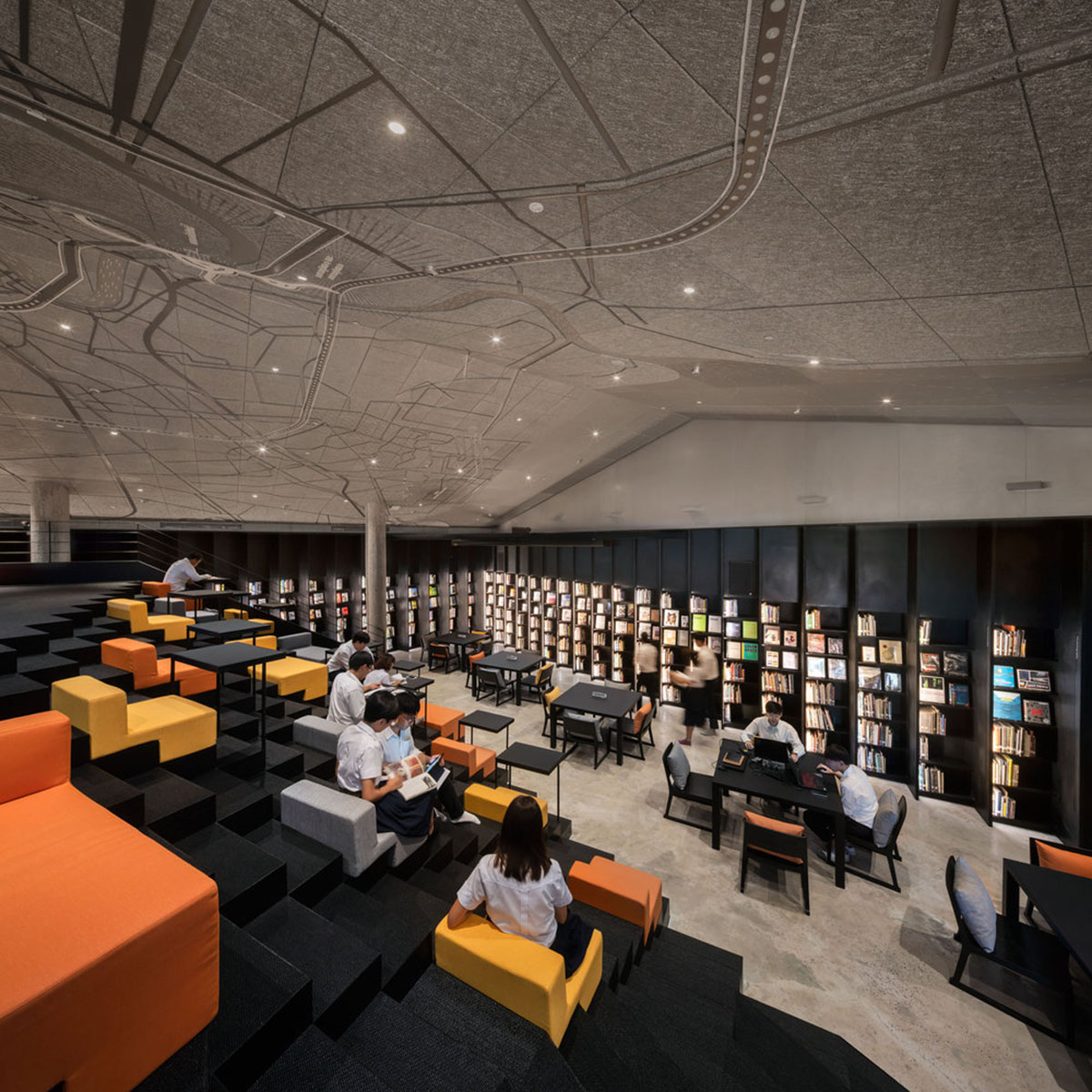 A library reinterprets library typology with ice cube-like reading ...