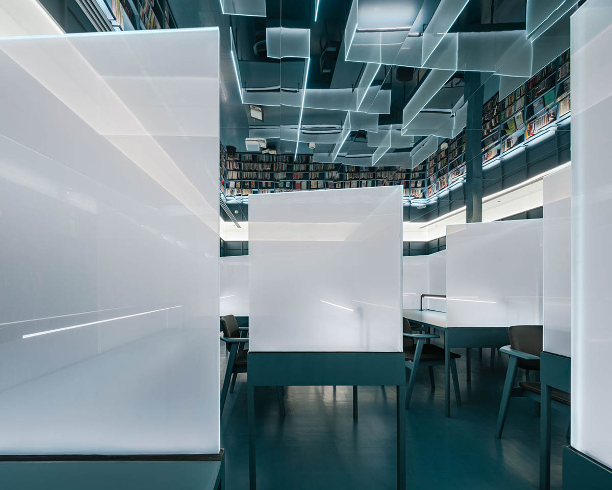 A library reinterprets library typology with ice cube-like reading ...