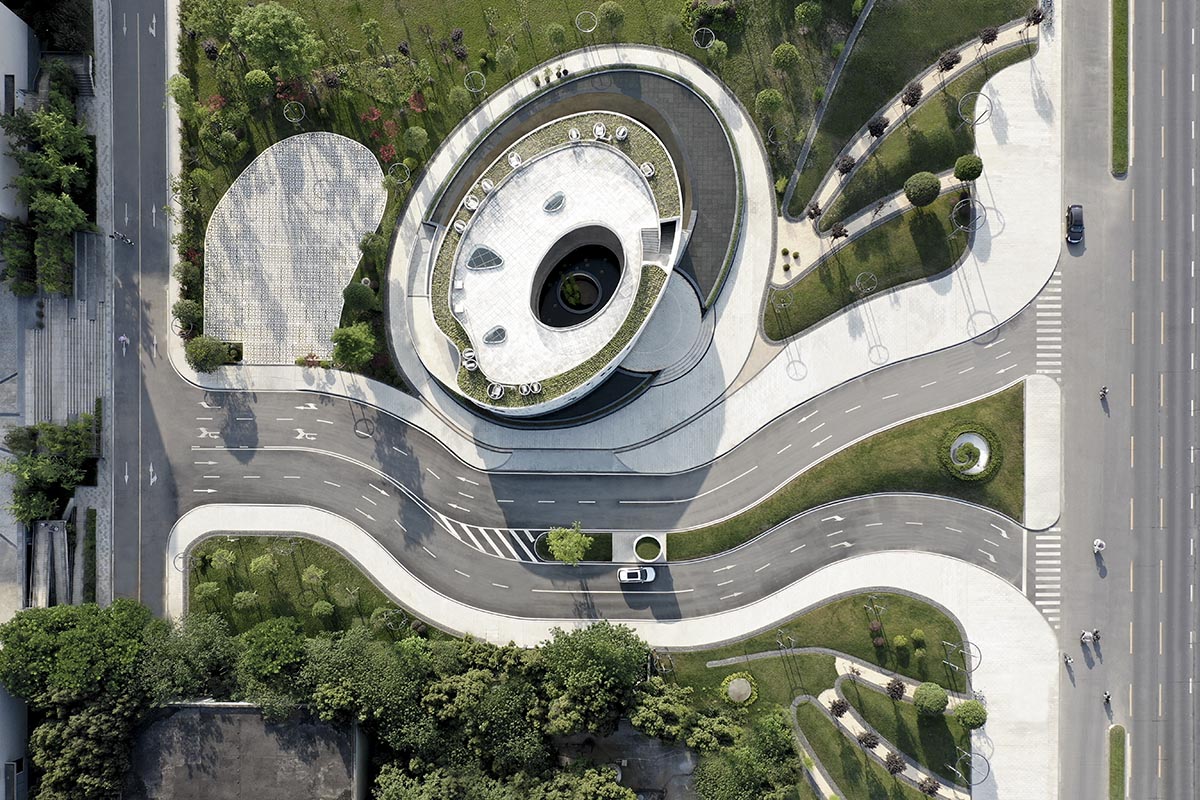 CROX reveals cultural center with drop-shaped windows with flowing ...