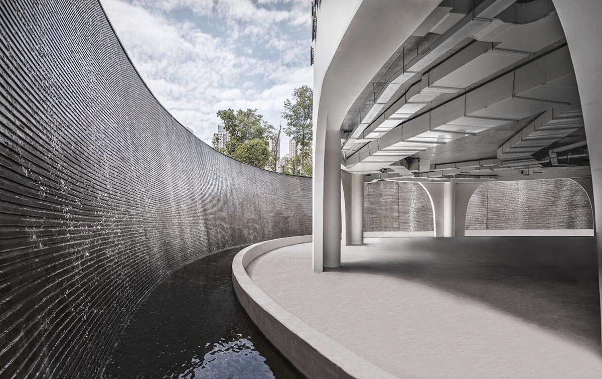 CROX reveals cultural center with drop-shaped windows with flowing ...
