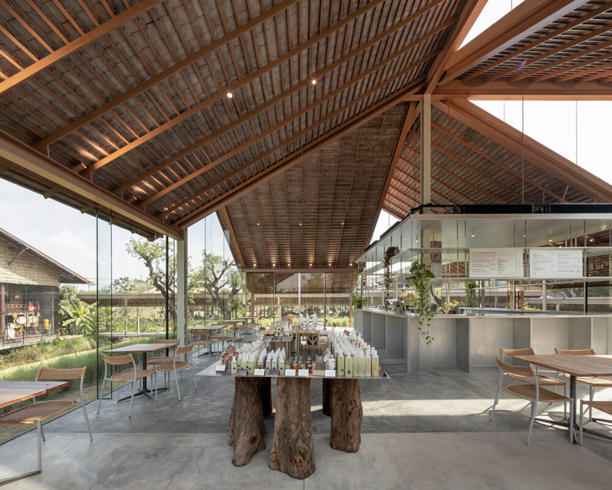 NITAPROW Designed Patom Cafe With Four Segmented Roof And Thatched-Roof ...