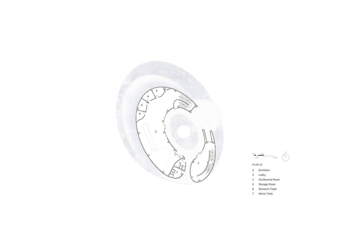 CROX reveals cultural center with drop-shaped windows with flowing ...