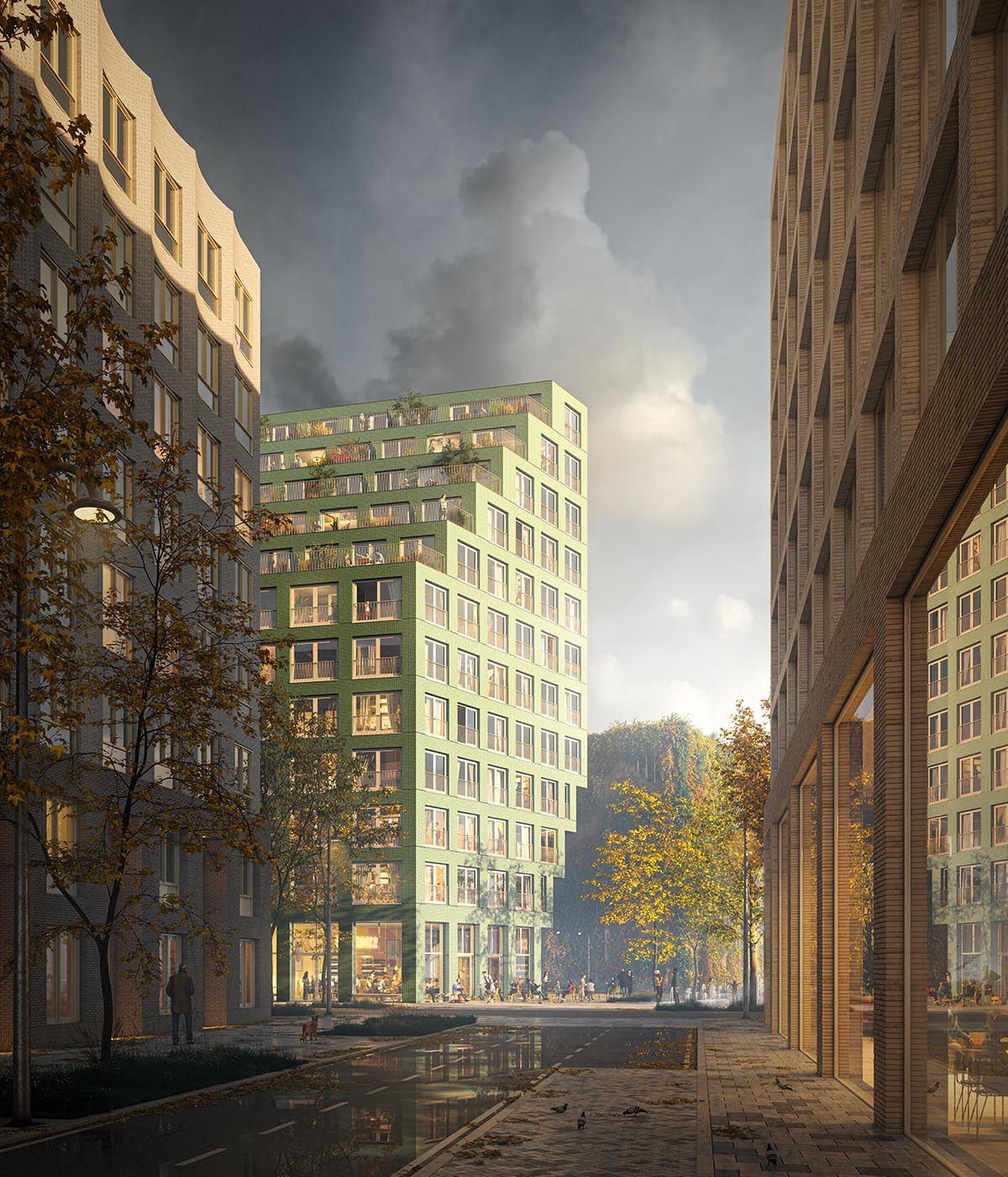 Studioninedots reveals design for a new housing block in Hyde Park