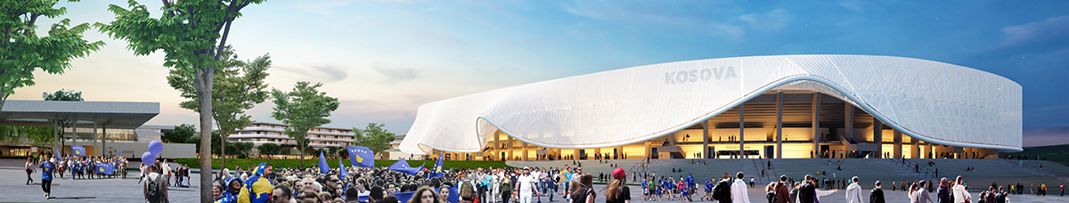 Tabanlioglu Architects Unveils New Kosovo National Stadium Wrapped By Flexible And Folded Skin