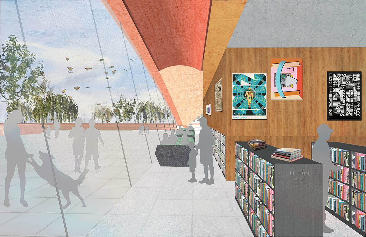 David Adjaye's new reddish Library and Events Center gets planning ...