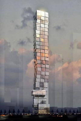 Design revealed for an undulating skyscraper with gridded facades in ...