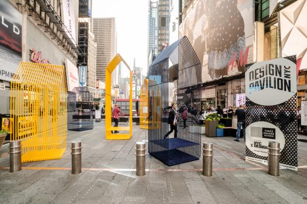 New York City's Times Square has taken over by a design “happening”
