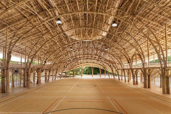 CLA used organic flowing curves with newly invented bamboo trusses for ...