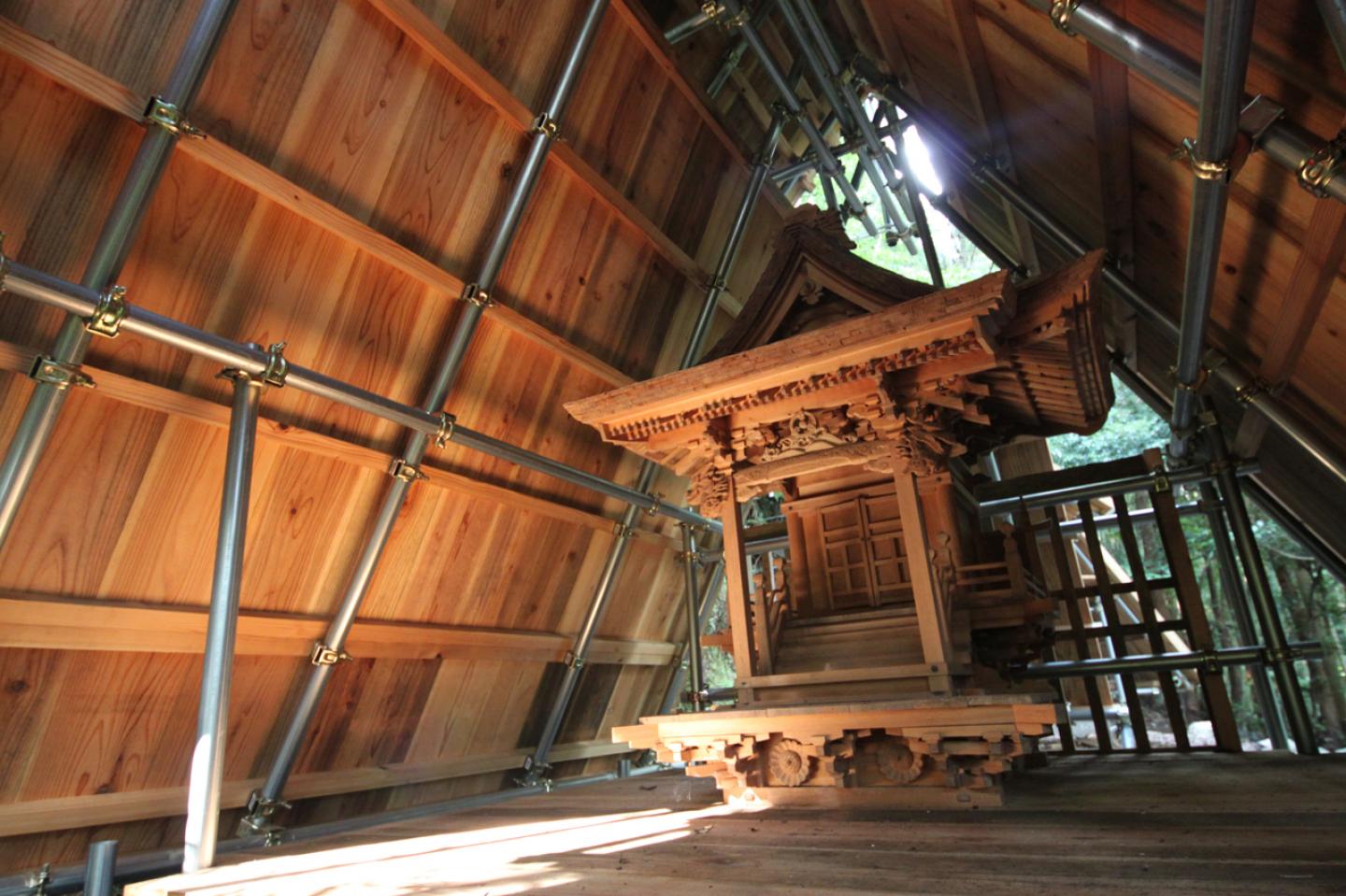 Movable Shinto Shrine in the Mountains of Kochi in Japan