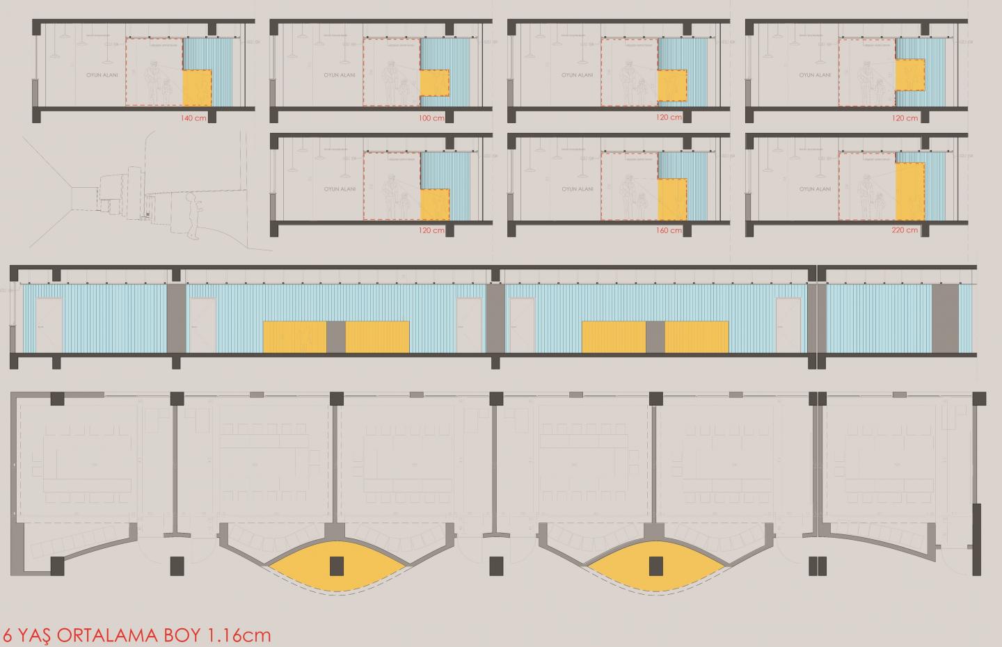 Kindergarten by size of children