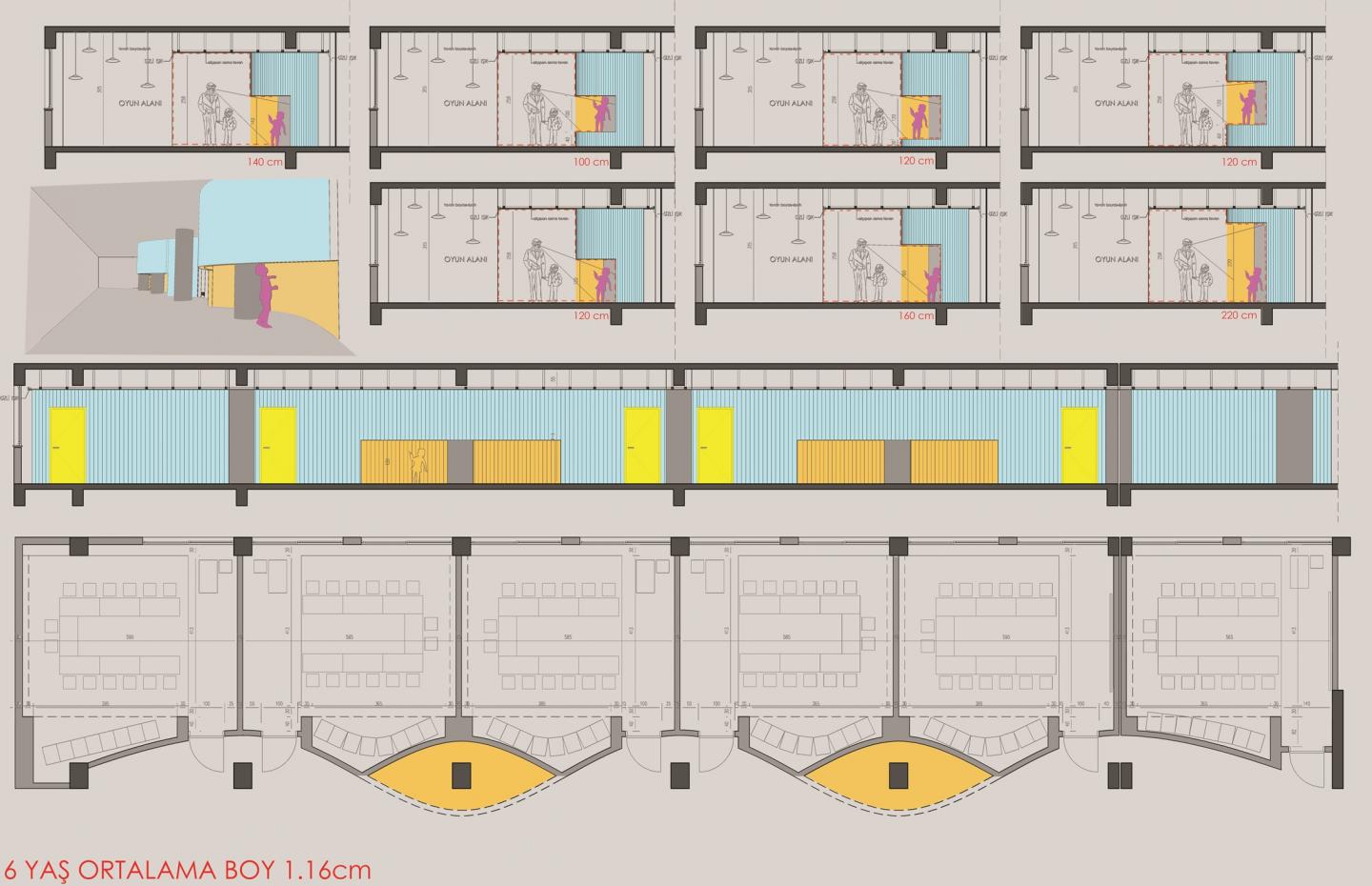 Kindergarten by size of children