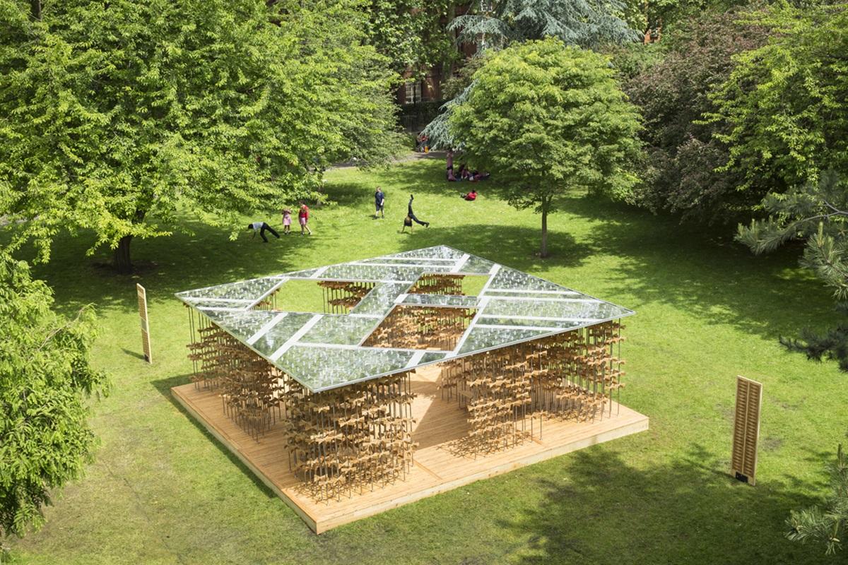 The Pinwheel Pavilion is a self-supporting structure animated by bamboo ...