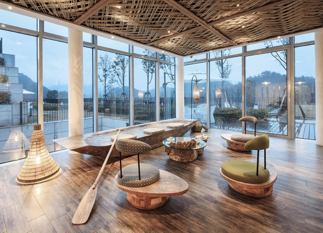 The Ripple Hotel and its furnitures are completely made up of wood and ...